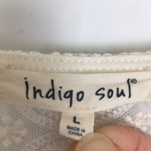 indigo soul | Tops | Floral Lace Bell Sleeve Fairy Blouse Ivory Cream ...